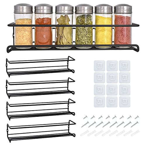Wall Mounted Spice Jar Storage Rack Organiser - Walmart.com