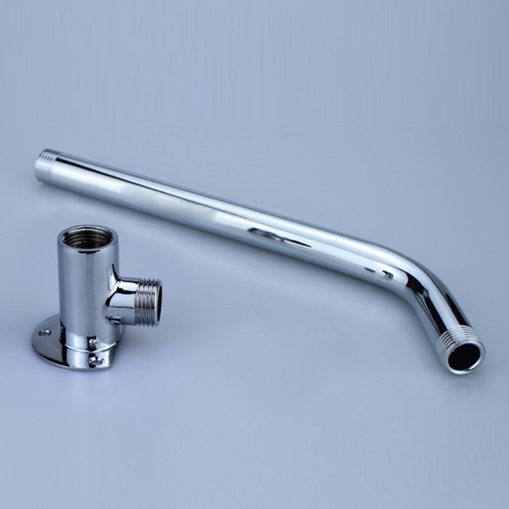 Wall Mounted Stainless Steel Shower Arm With Mount Base Head Extension ...