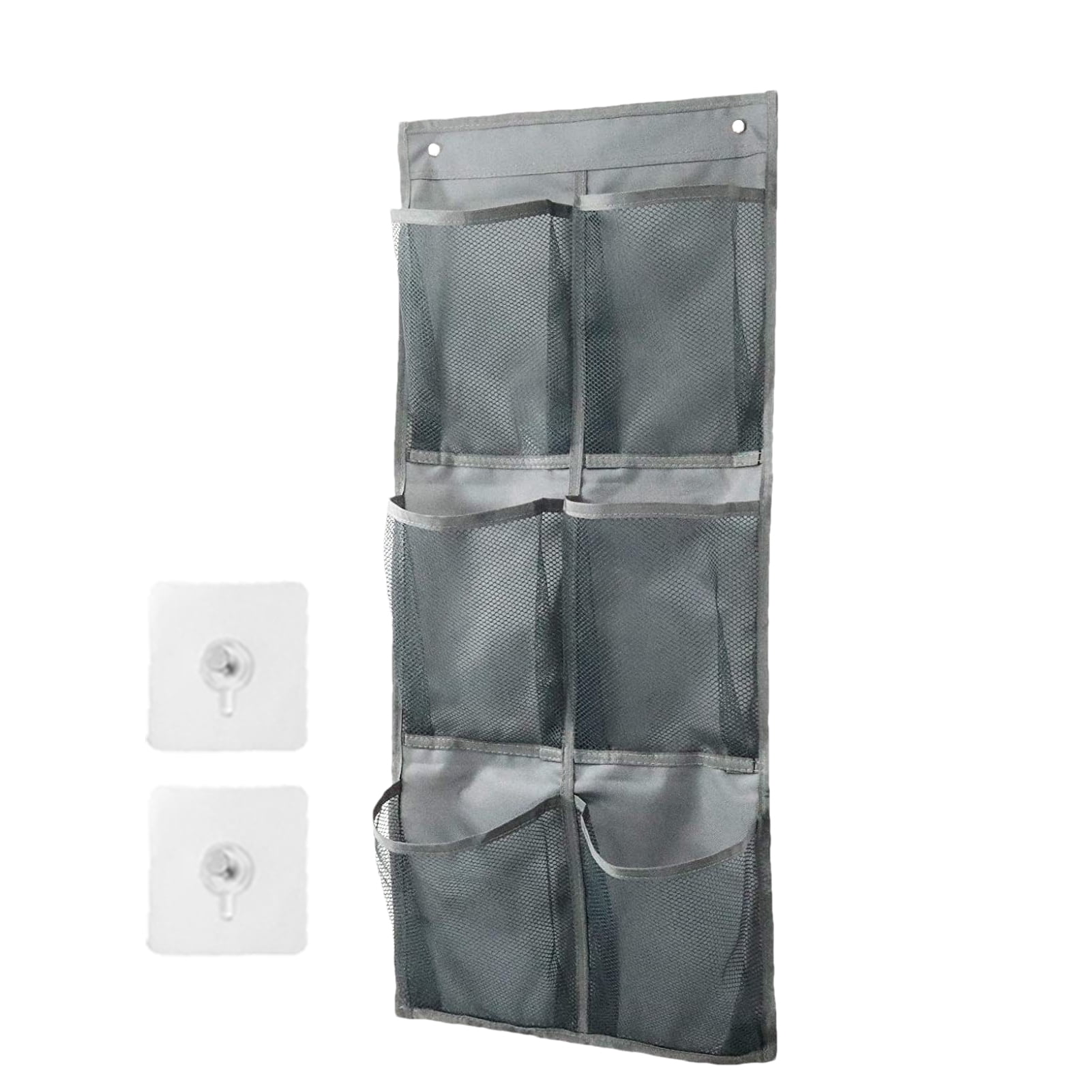 Wall Mounted Storage Bag, 6 Compartments Mesh Closet Shoe Holder ...