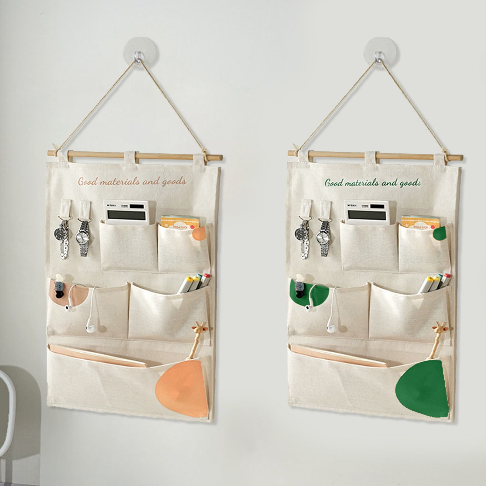 Wall-Mounted Storage Bag, Multi-Pocket Door Hanging Organizer, 5 ...
