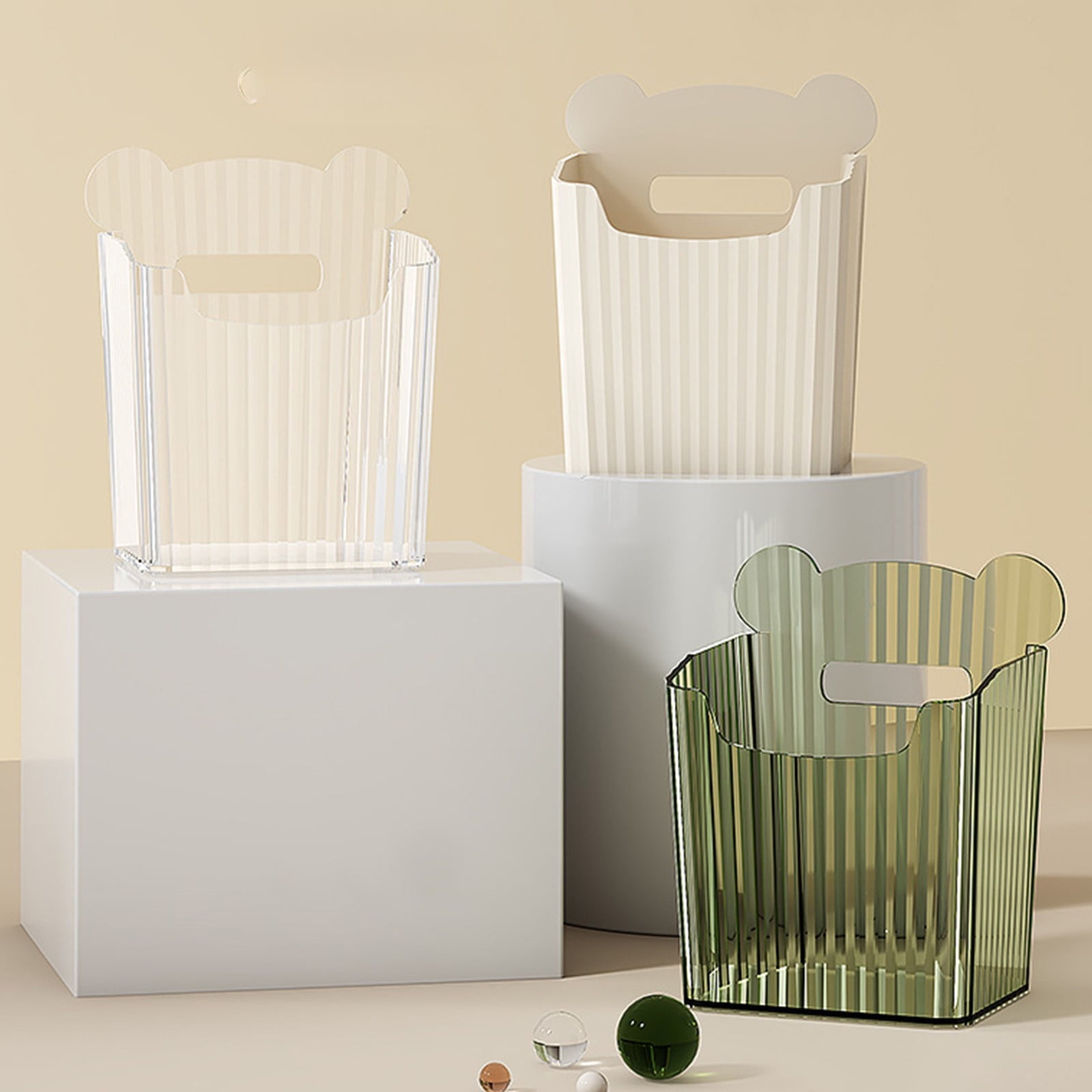 Wall Mounted Storage Basket for Kitchen, Plastic Storage Box with ...