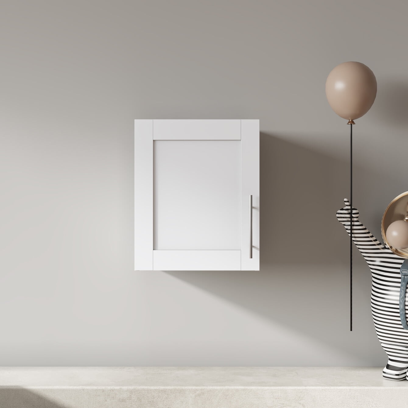 Wall Mounted Storage Cabinet, Kitchen Bathroom Wall Cabinet with ...