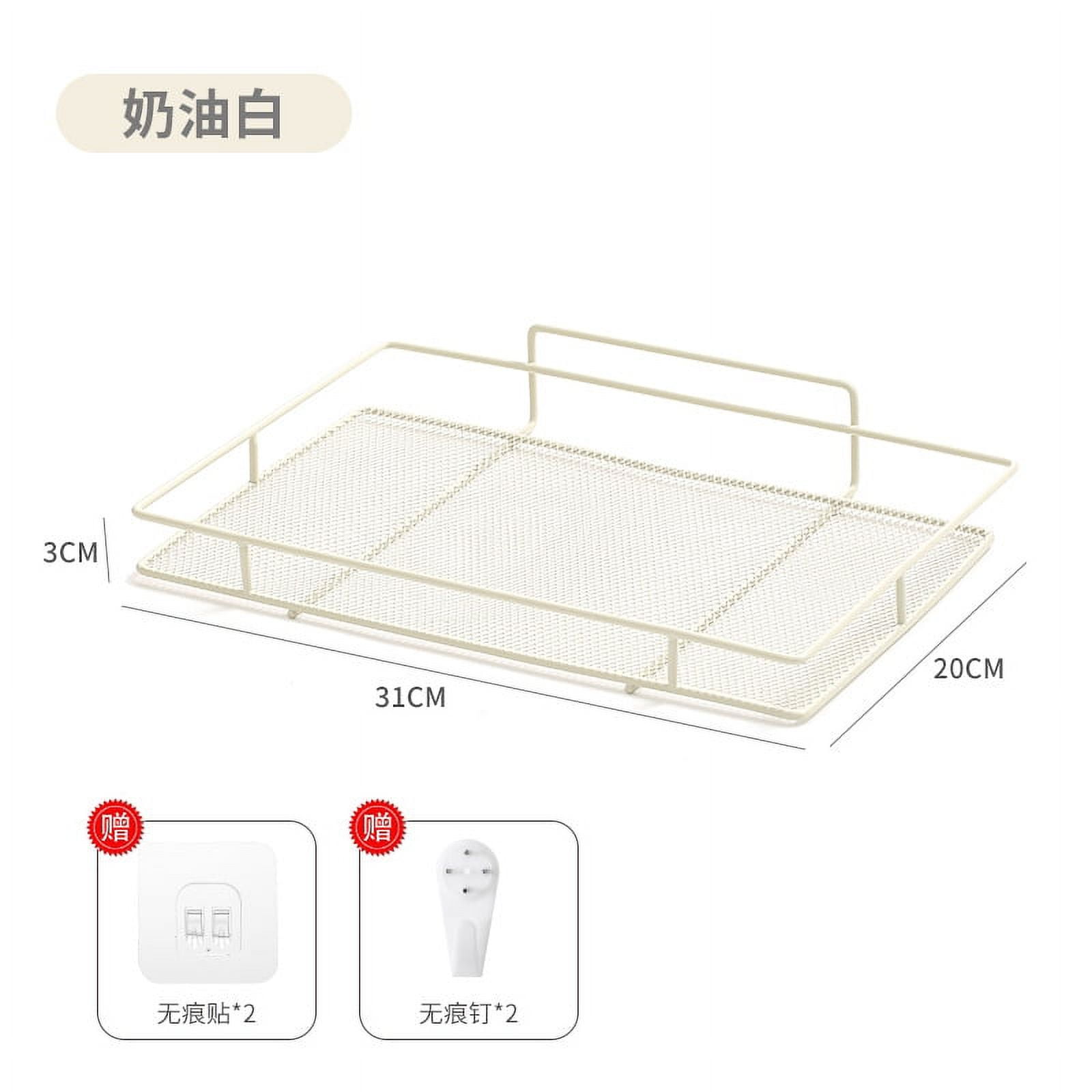 HOMEMAXS Wall Mounted Storage Rack for Home White Iron Material Strong ...