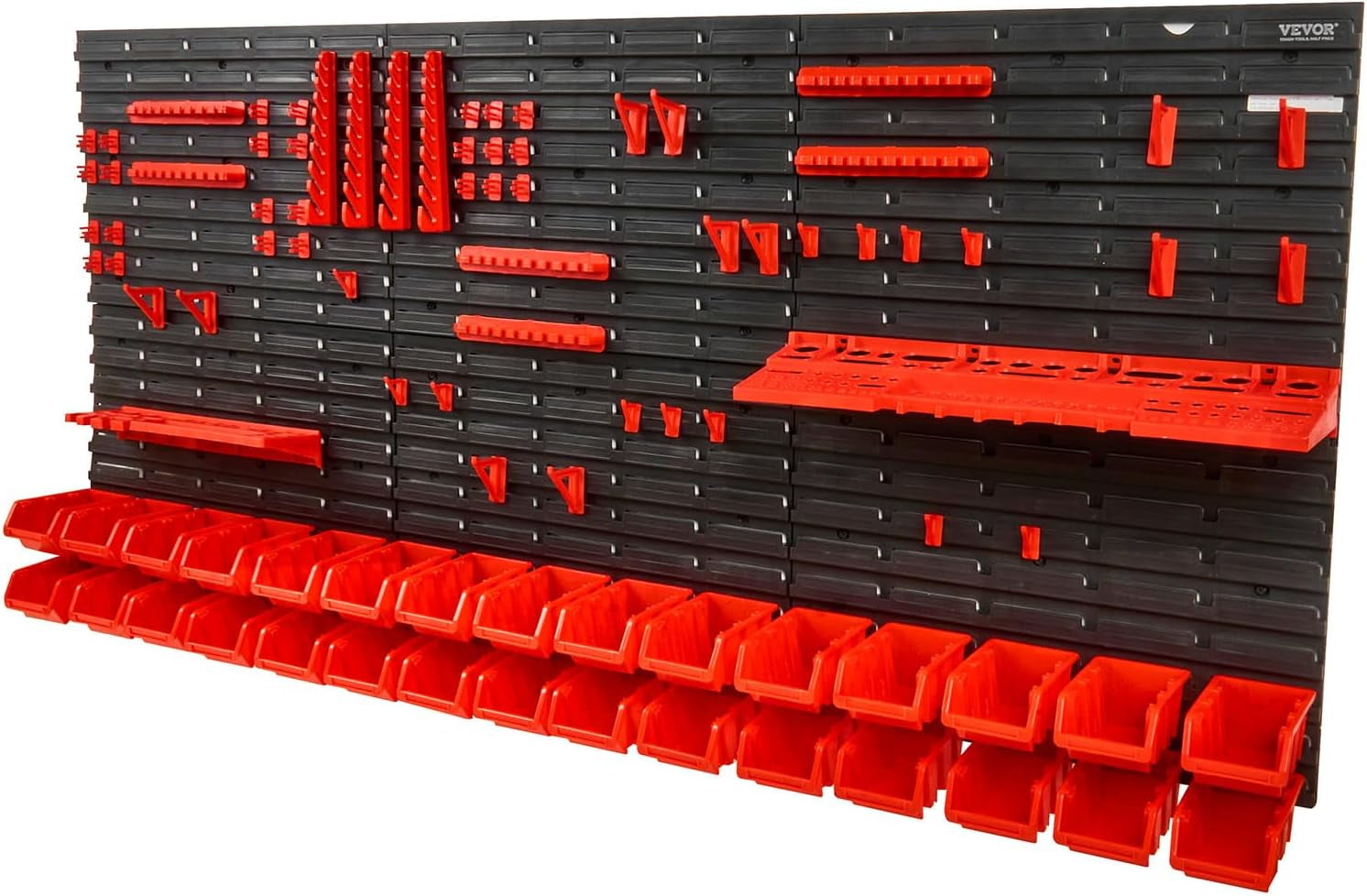 Wall Mounted Storage Rack System, 30-Bin Parts Rack Organizer with Wall ...