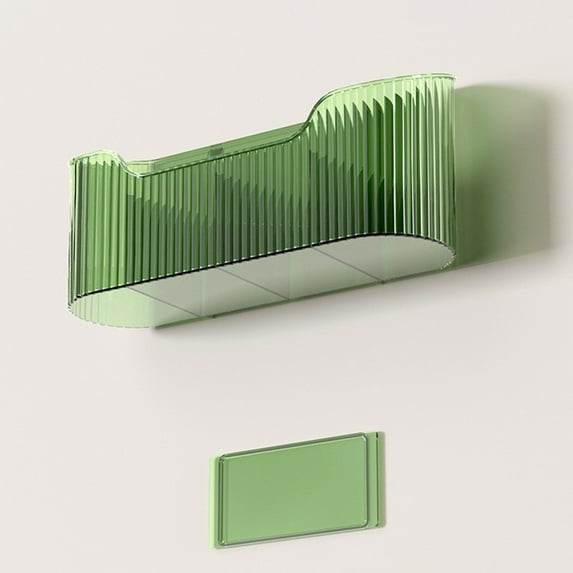 Wall-Mounted Storage Rack with Removable Water Tray No-Drill Adhesive ...