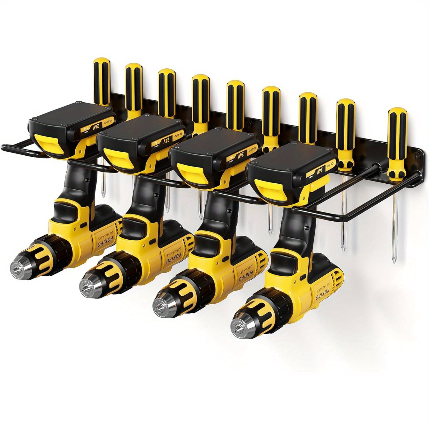 Wall-Mounted Sturdy Metal Tool Storage System - Garage Organizer with ...