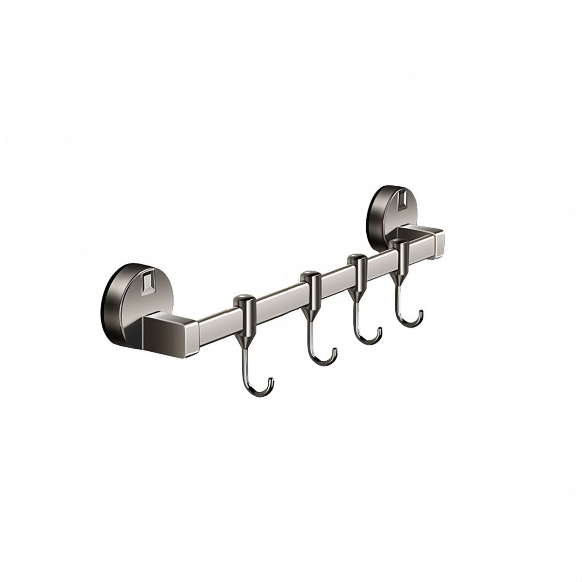 Wall Mounted Suction Cup Kitchen Utensil Holder Rack with Hooks No ...