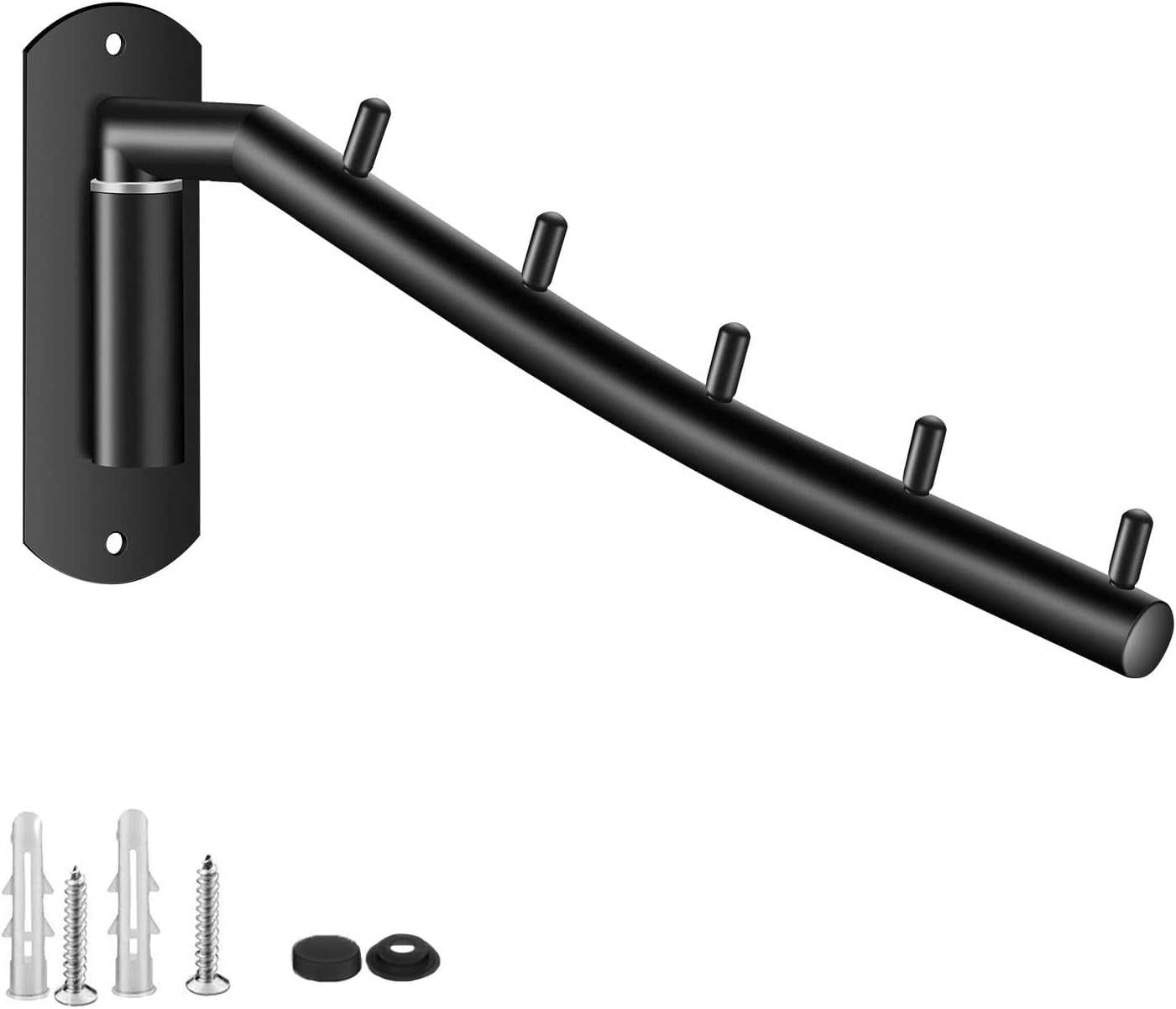 Wall Mounted Swing Arm Clothes Hanger, Space Saving Hanging System With ...