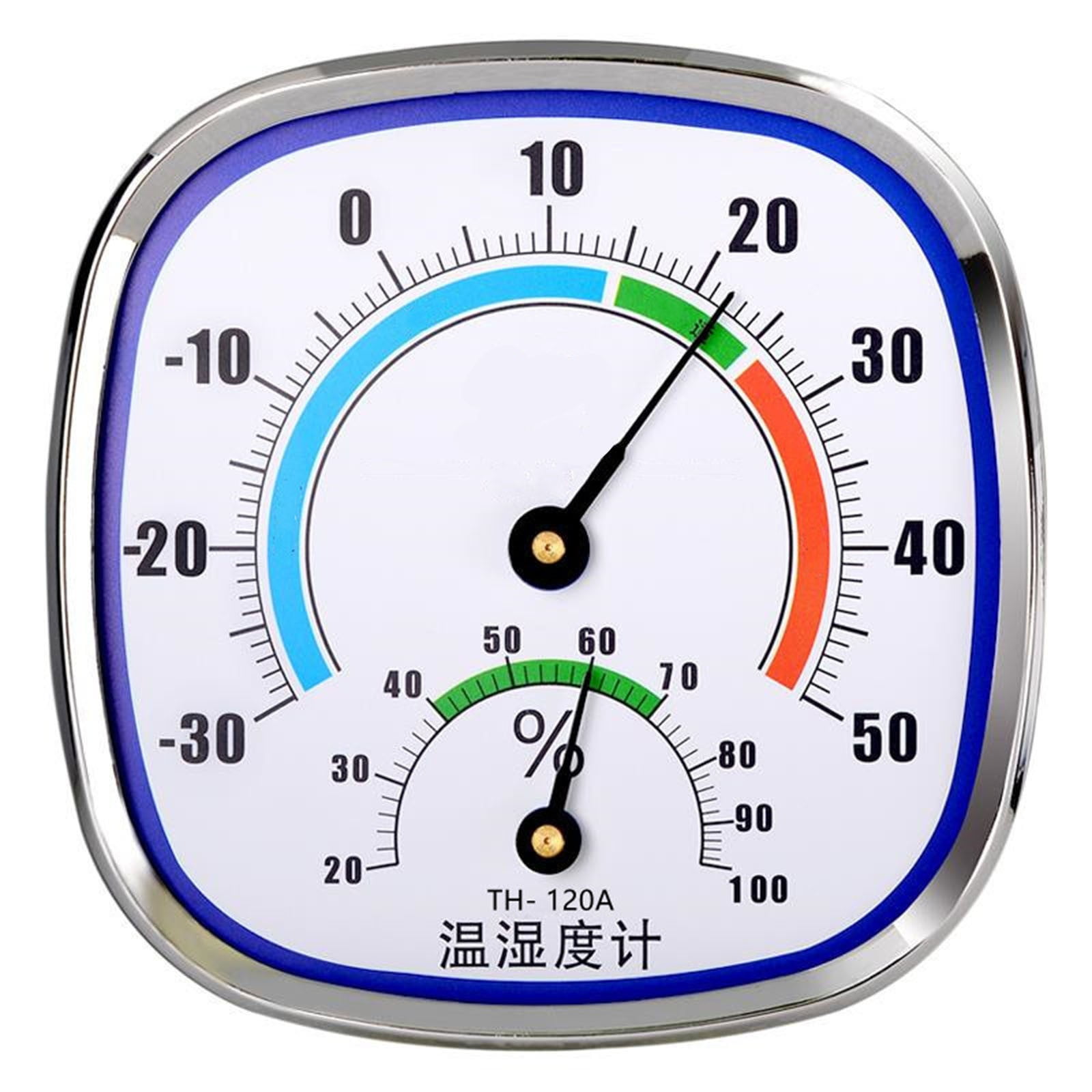 Wall Mounted Temperature Humidity Gauge Indoor Outdoor Thermometer ...