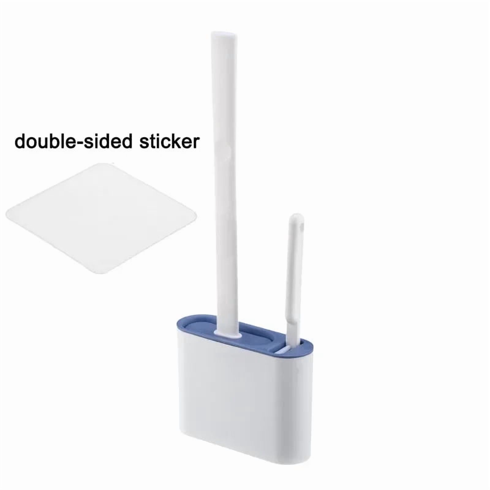 Wall Mounted Toilet Brush Replacement Long Handled Silicone Toilet ...