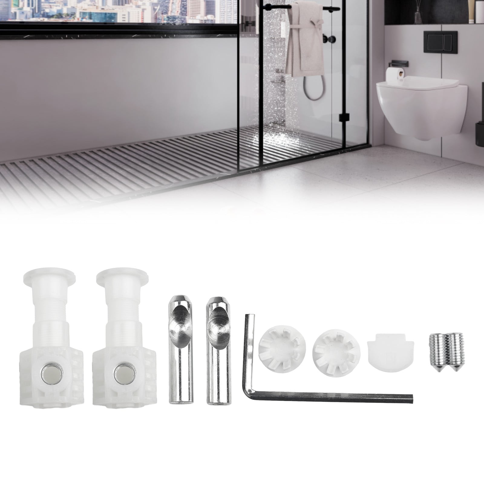 Wall Mounted Toilets Fixing Screws Bolts Kits Install Nylon Locking Back Connector Toilets Foot ...