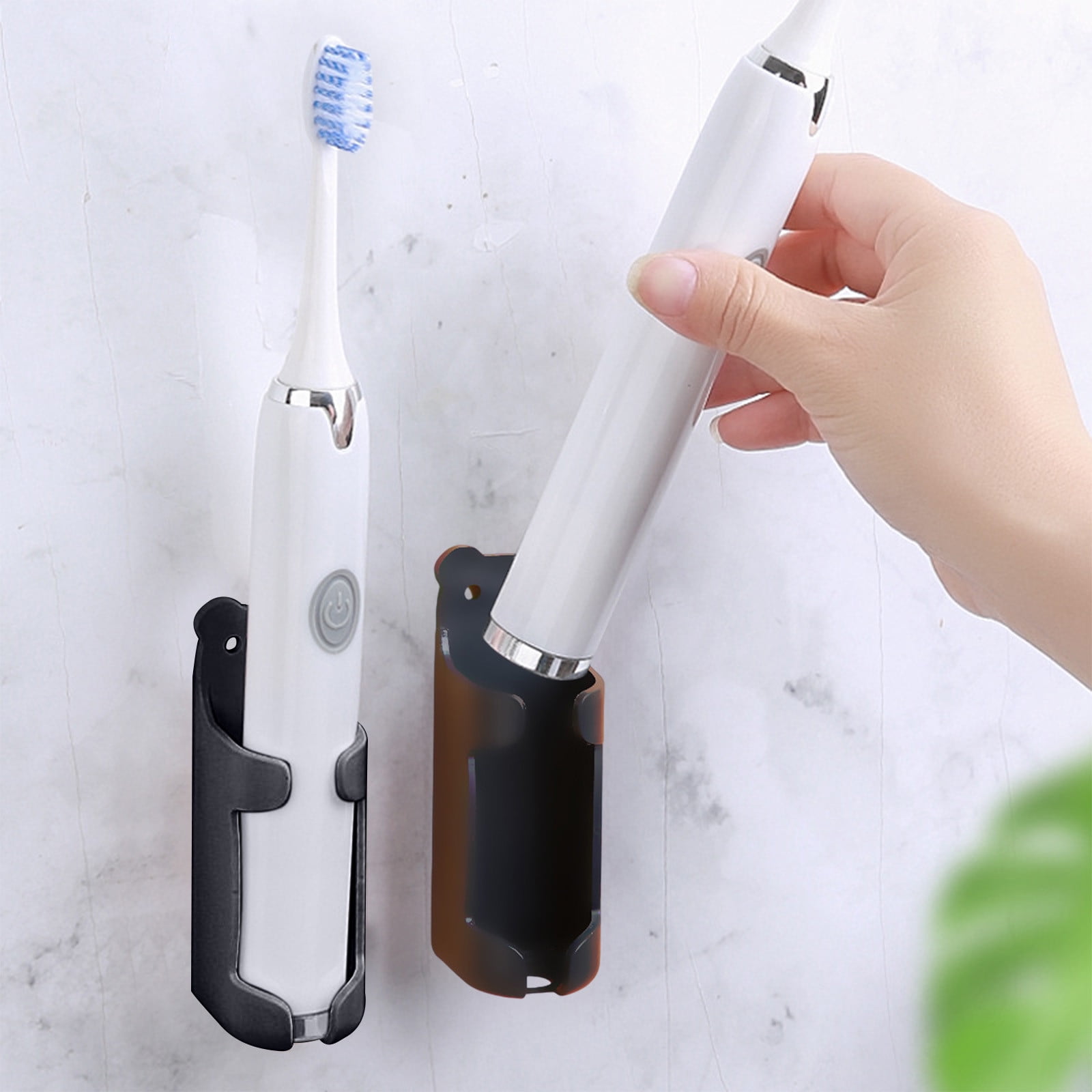 Wall-Mounted Toothbrush Holder with Large Drainage Design - Translucent ...