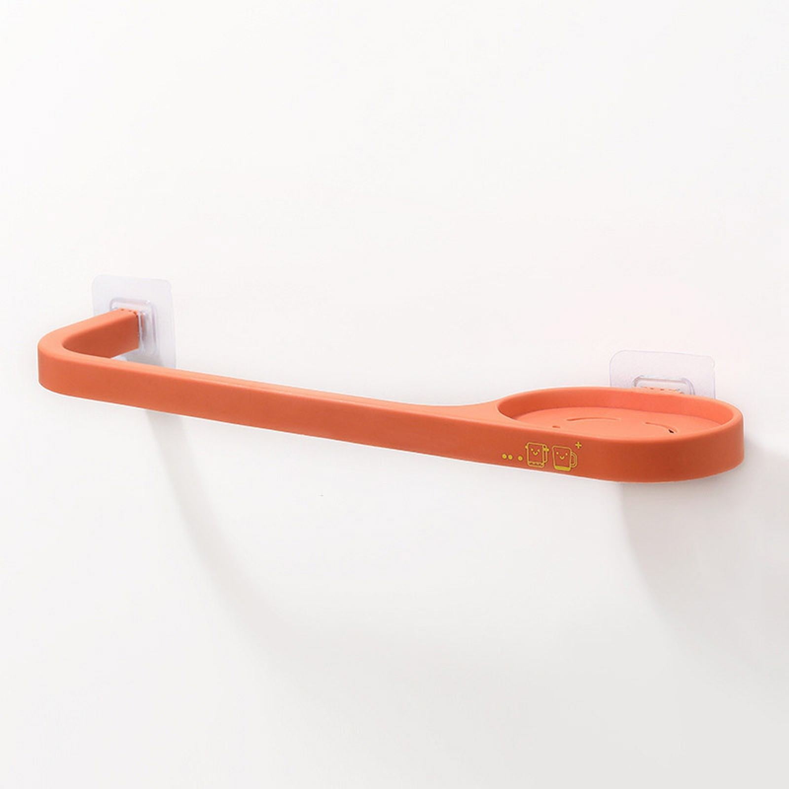 Wall-Mounted Towel Rack Hanging Plastic Towel Bar Storage Rack Bathroom ...