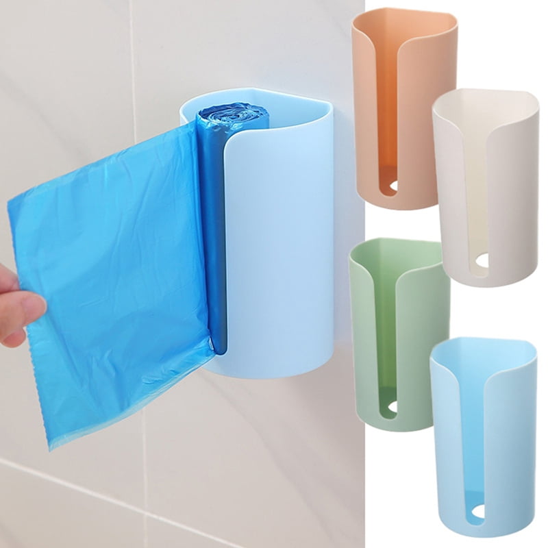Wall Mounted Trash Bag Holder Trash Bag Storage Box Kitchen Wall ...