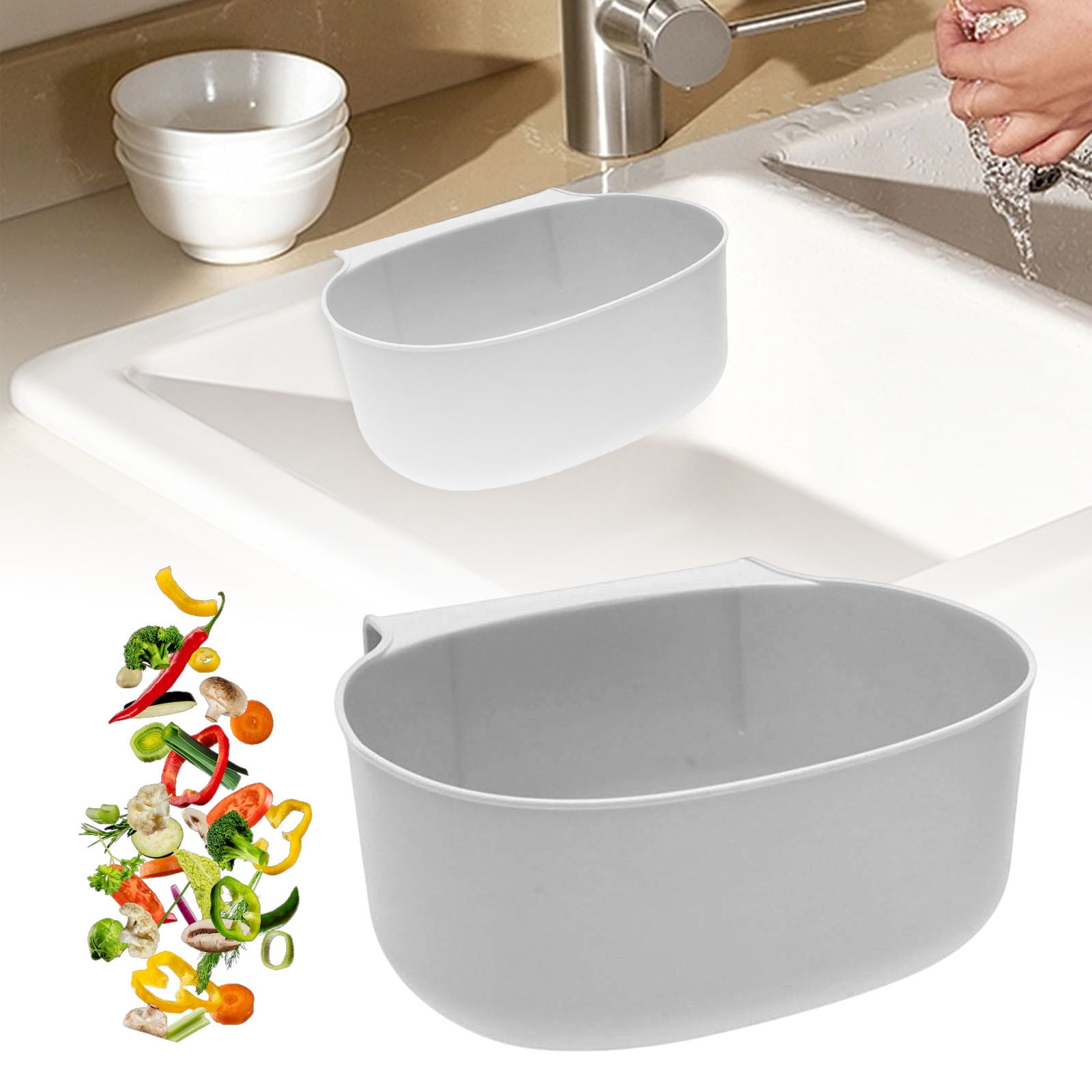 Wall Mounted Can - Space Saving Hanging Garbage Bin for Kitchen Cabinet ...