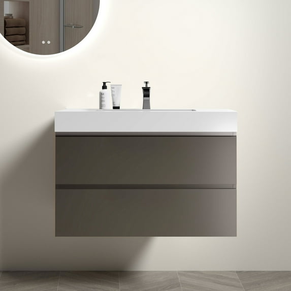 Wall Mounted Vanity | Silent Drawer Runners for Effortless Bathroom ...
