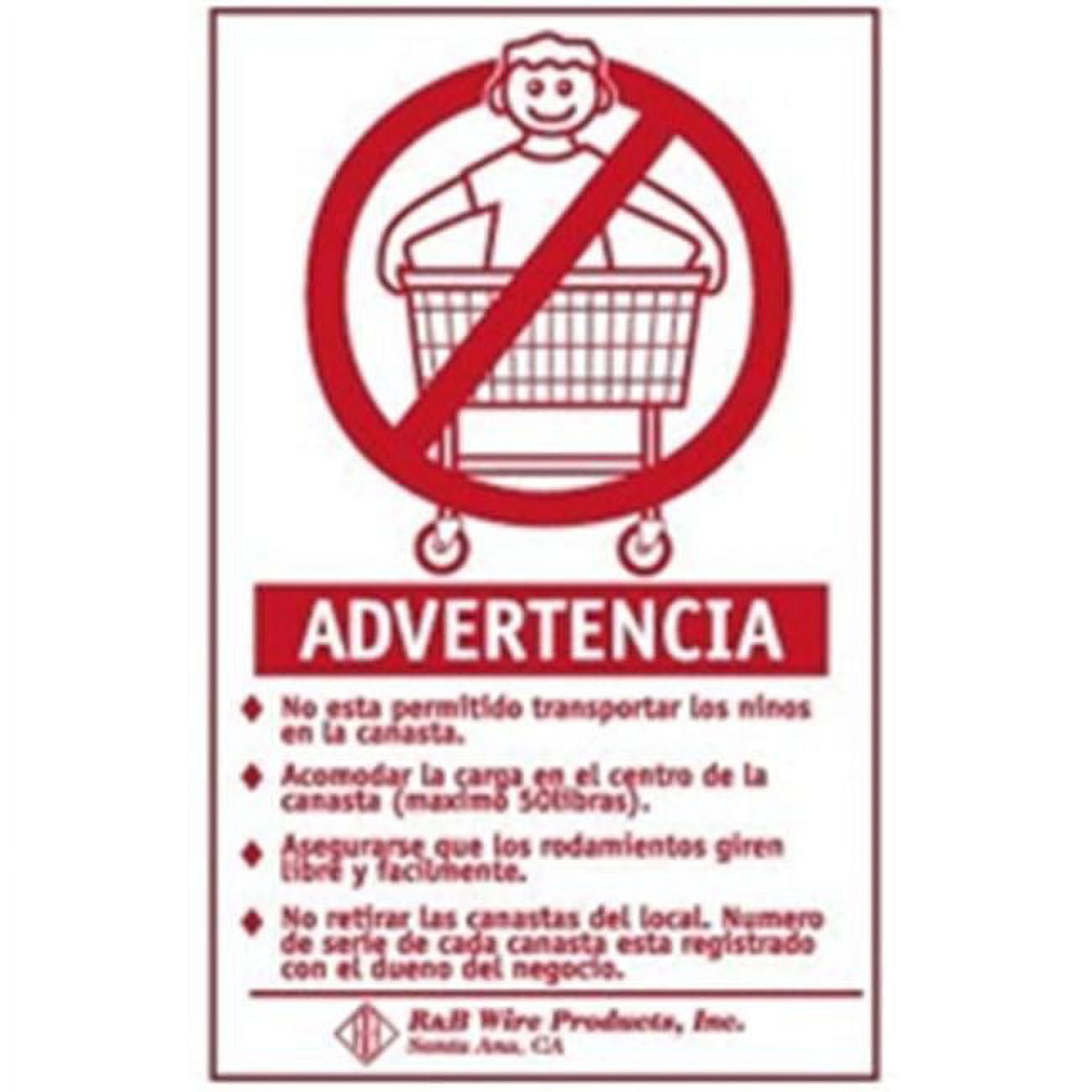 Wall Mounted Warning Sign - Spanish - Walmart.com