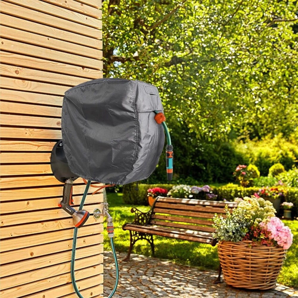 Wall Mounted Water Hose Reel Protective Cover For Your Garden Hose And ...