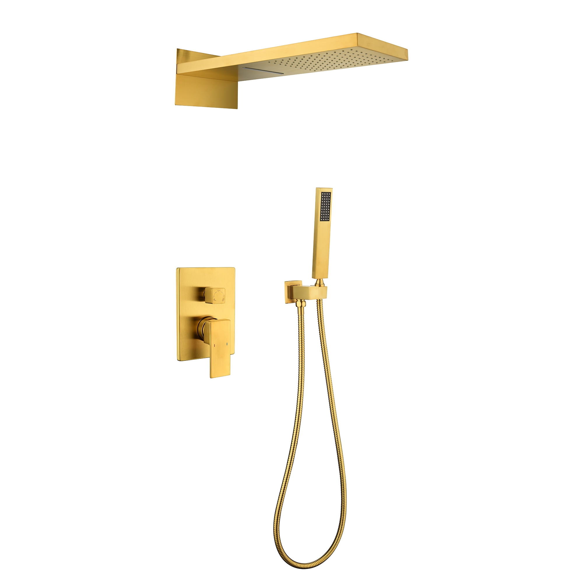 Wall Mounted Waterfall Rain Shower System With Handheld Shower Head ...