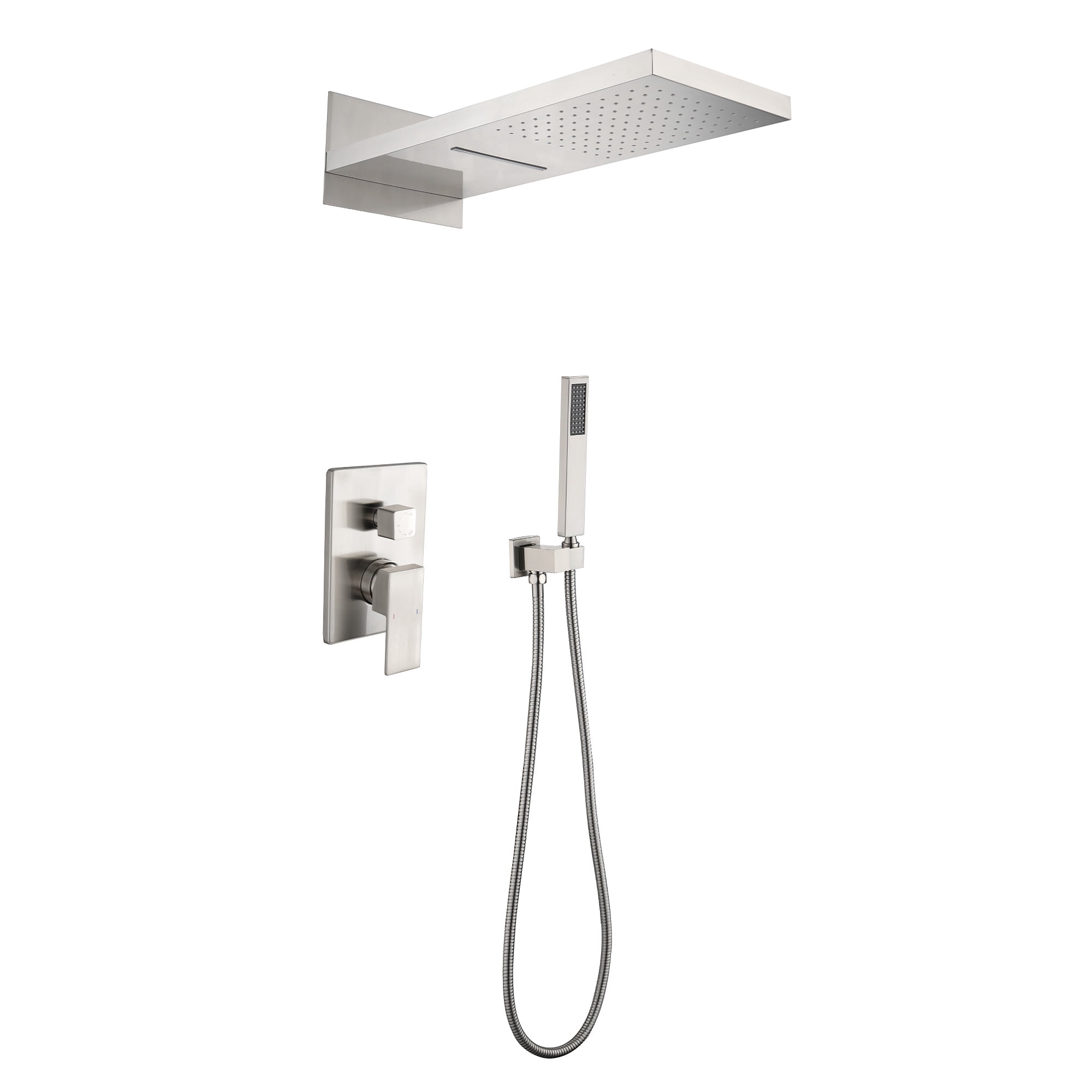 Wall Mounted Waterfall Rain Shower System With Handheld Shower Head ...