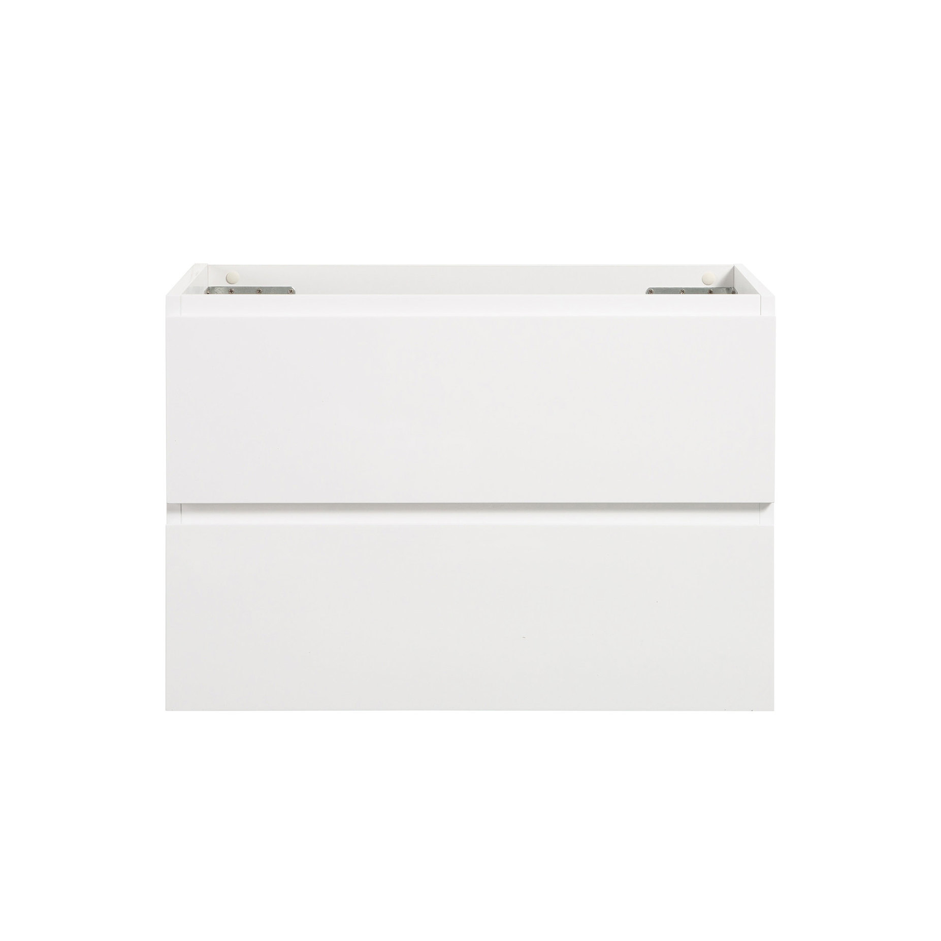Wall Mounted White Bathroom Cabinet | Double Drawers for Noise - Free ...
