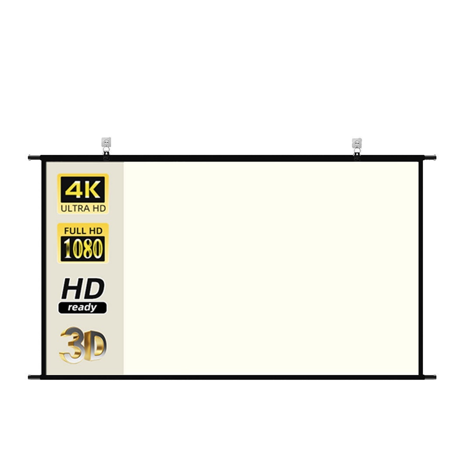 Wall Mounted White Grid Projector Screen Anti-light 60 84 100 120 Inch ...