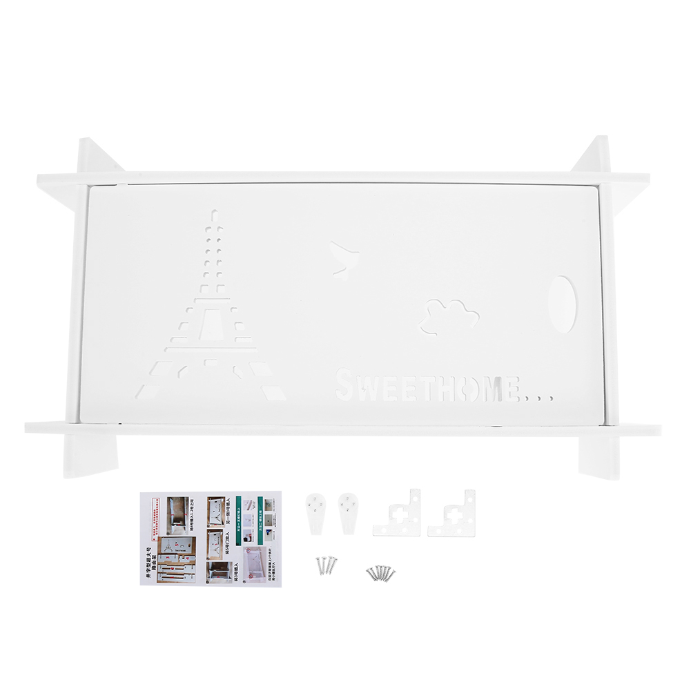 Wifi Router Storage Box Shelf Wall Hanging Bracket Rack Cable Organizer ...