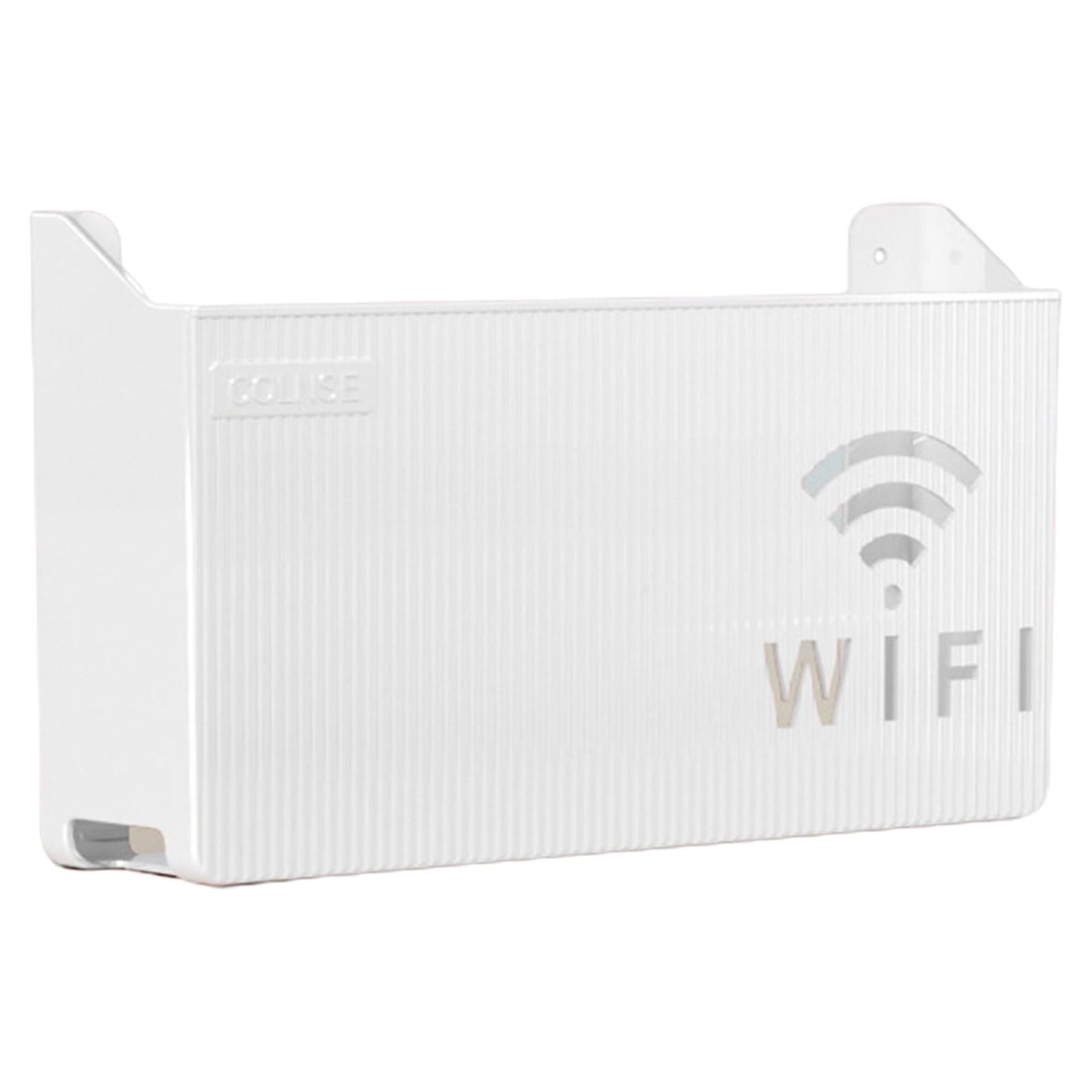 Wall Mounted Wifi Router Storage Box Cable Power Plus Wire Bracket ...