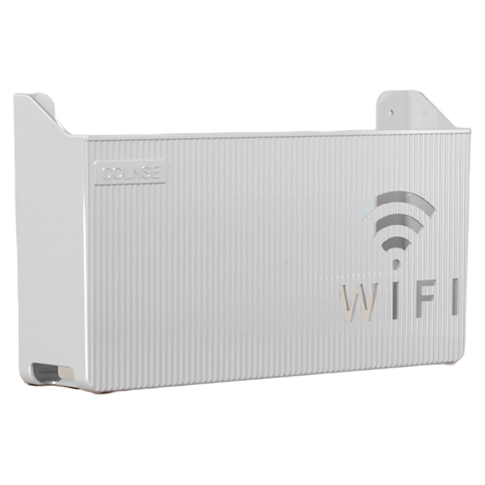 Wall Mounted Wifi Router Storage Box Cable Power Plus Wire Bracket ...