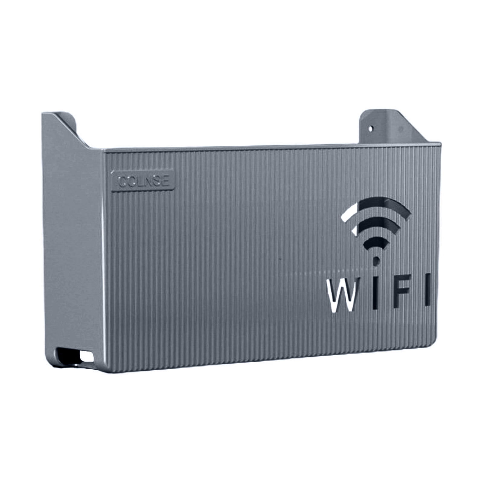Wall Mounted Wifi Router Storage Box Cable Power Plus Wire Bracket ...