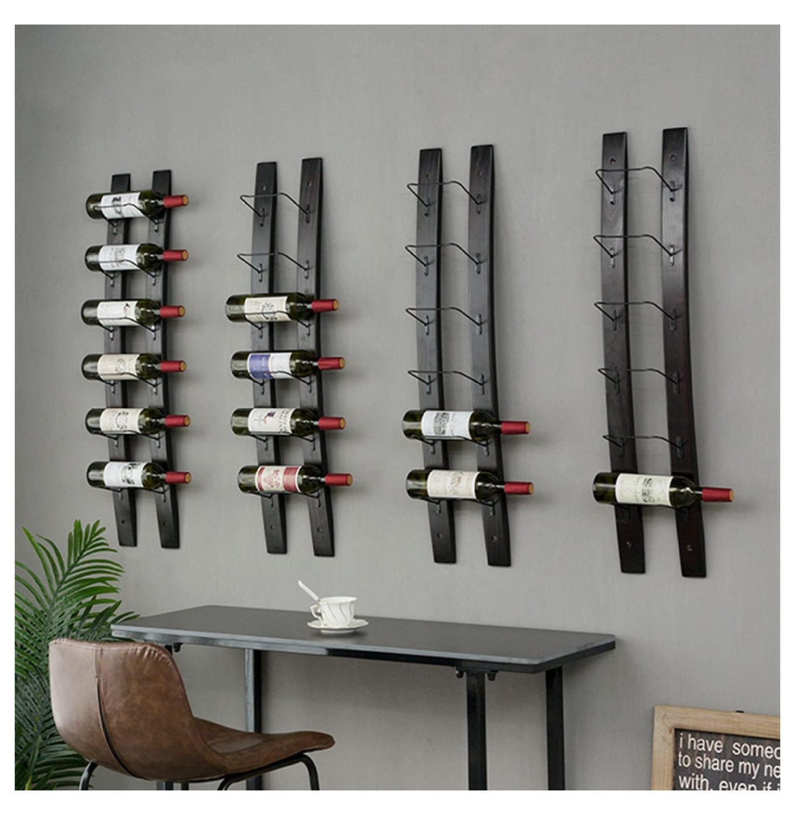 Wall Mounted Wine Rack, Barrel Stave Wine Rack, Imported Pine Wood and ...