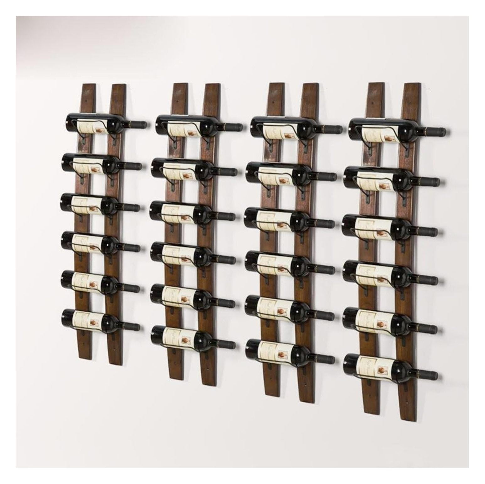 Wall Mounted Wine Rack | Rustic Barrel Stave Hanging Wooden Wall ...