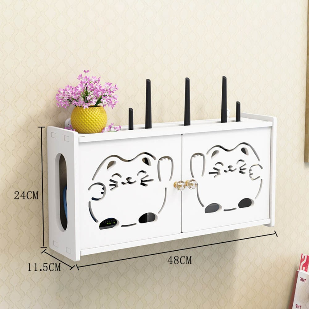 Wall-Mounted Wireless Router Box Office Media Decor Console Wifi Box ...