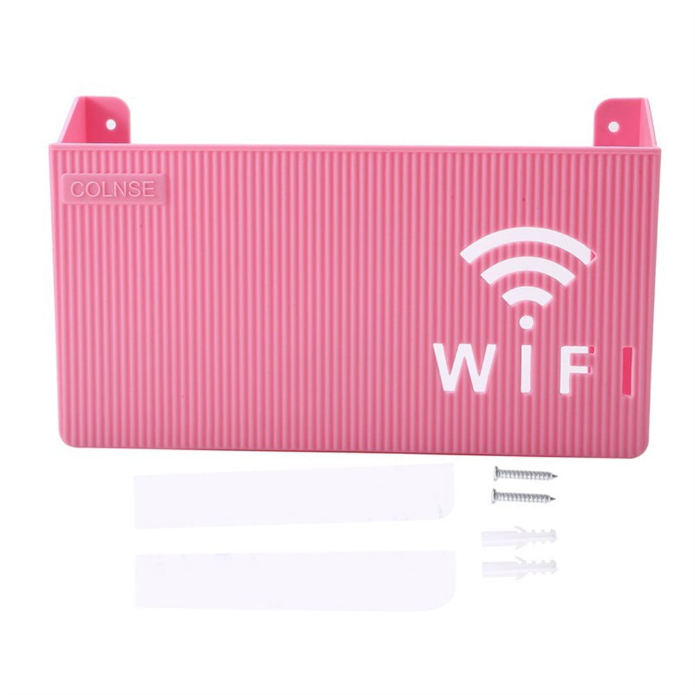 Wall Mounted Wireless Wifi Router Shelf Abs Plastic Storage Box Router ...