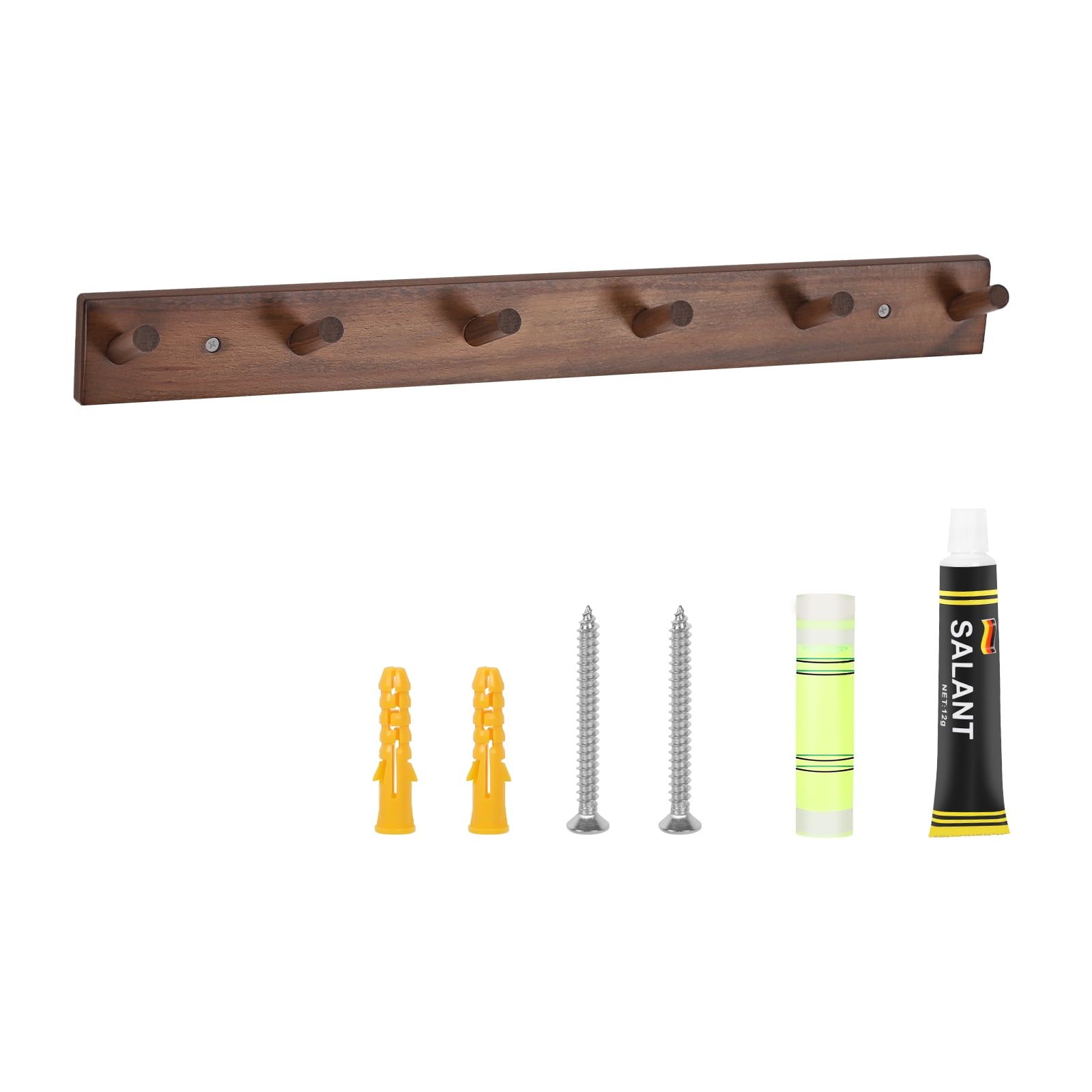 Wall Mounted Wood Coat and Hat Rack - Rustic Style - Walmart.com