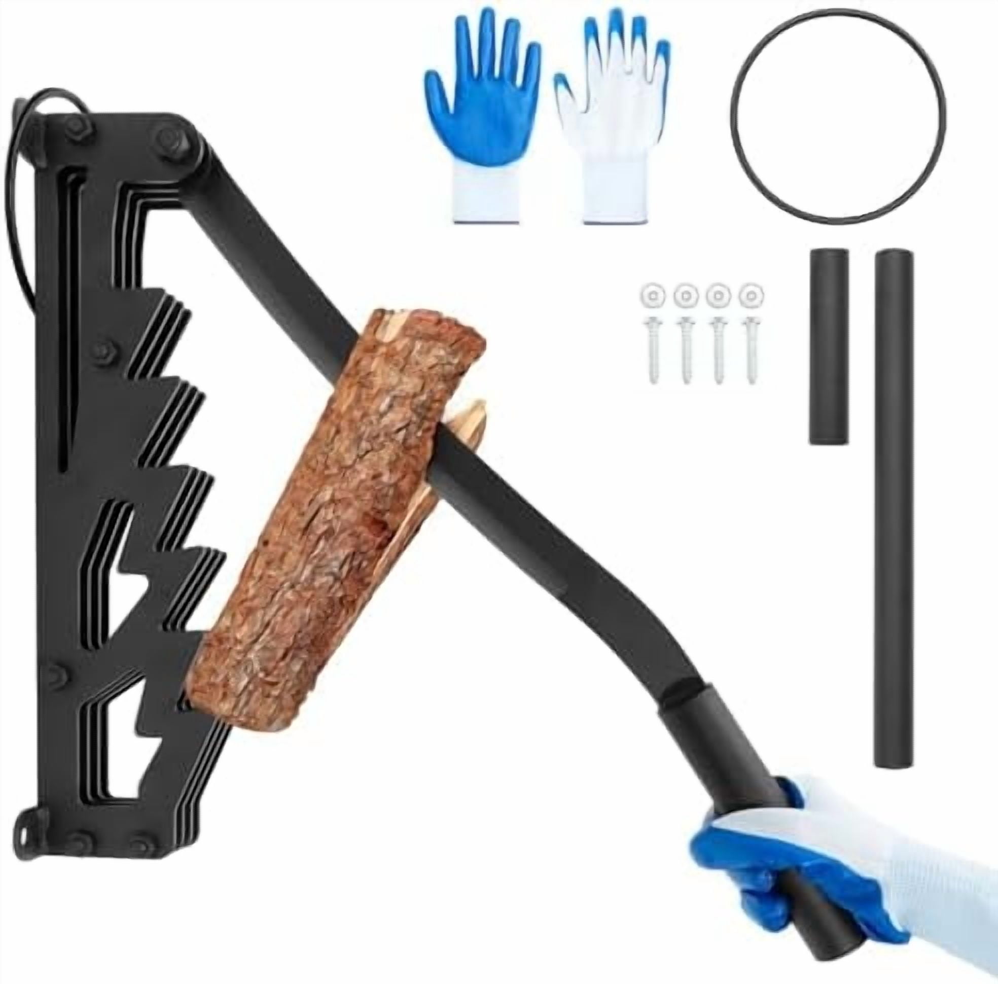 Wall Mounted Wood Splitter, Heavy-Duty Carbon Steel Kindling Splitter ...