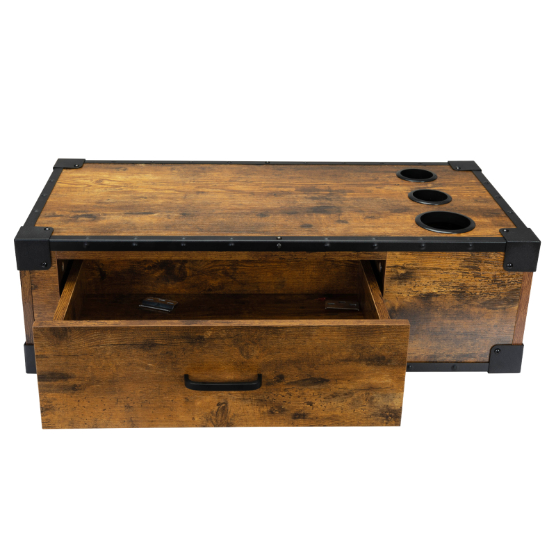Wall-Mounted Wooden Salon Station, Beauty Styling Table, with 3 Holes ...