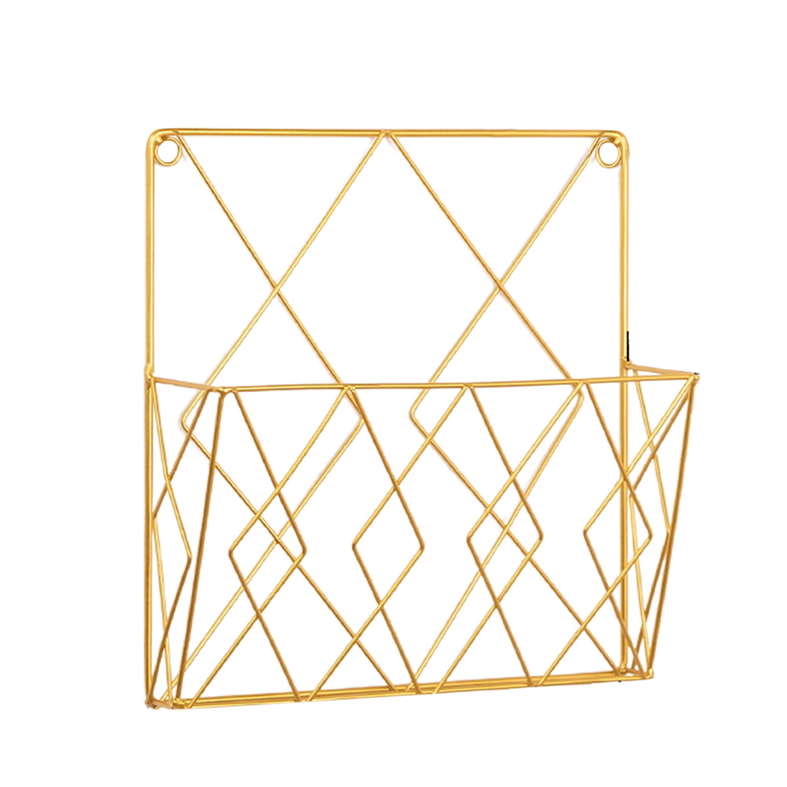 Wall Mounted Wrought Iron Book Shelf Grid Design Hollow Bookcase Holder ...