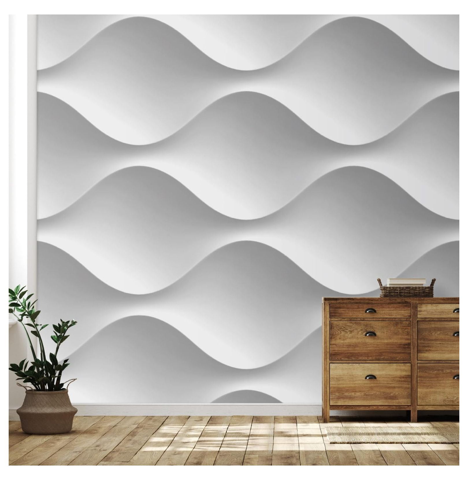 Wall Mural 3D View Pattern Removable Wallpaper Geometric Wall Sticker ...