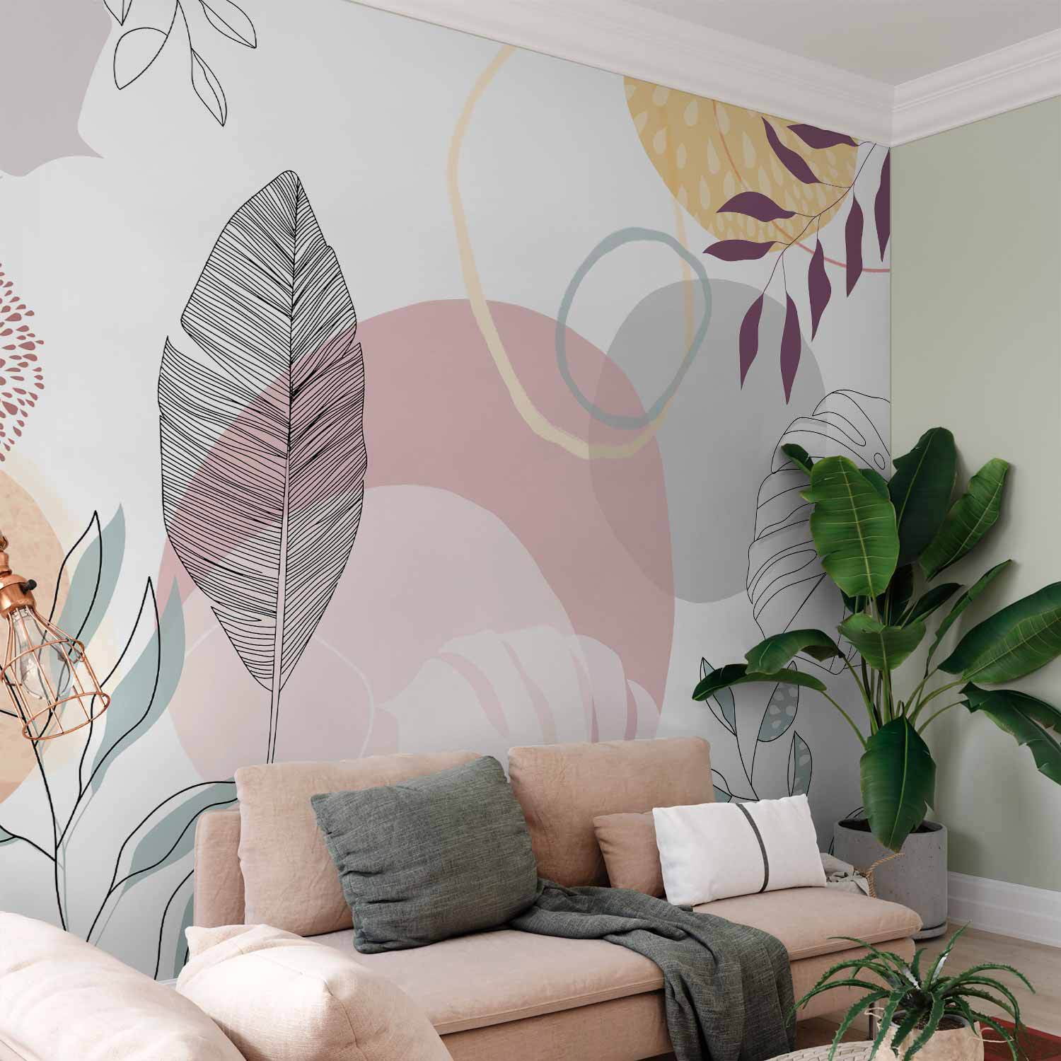 VIVYET Wall Mural - Vegetable Line Art - Walmart.com