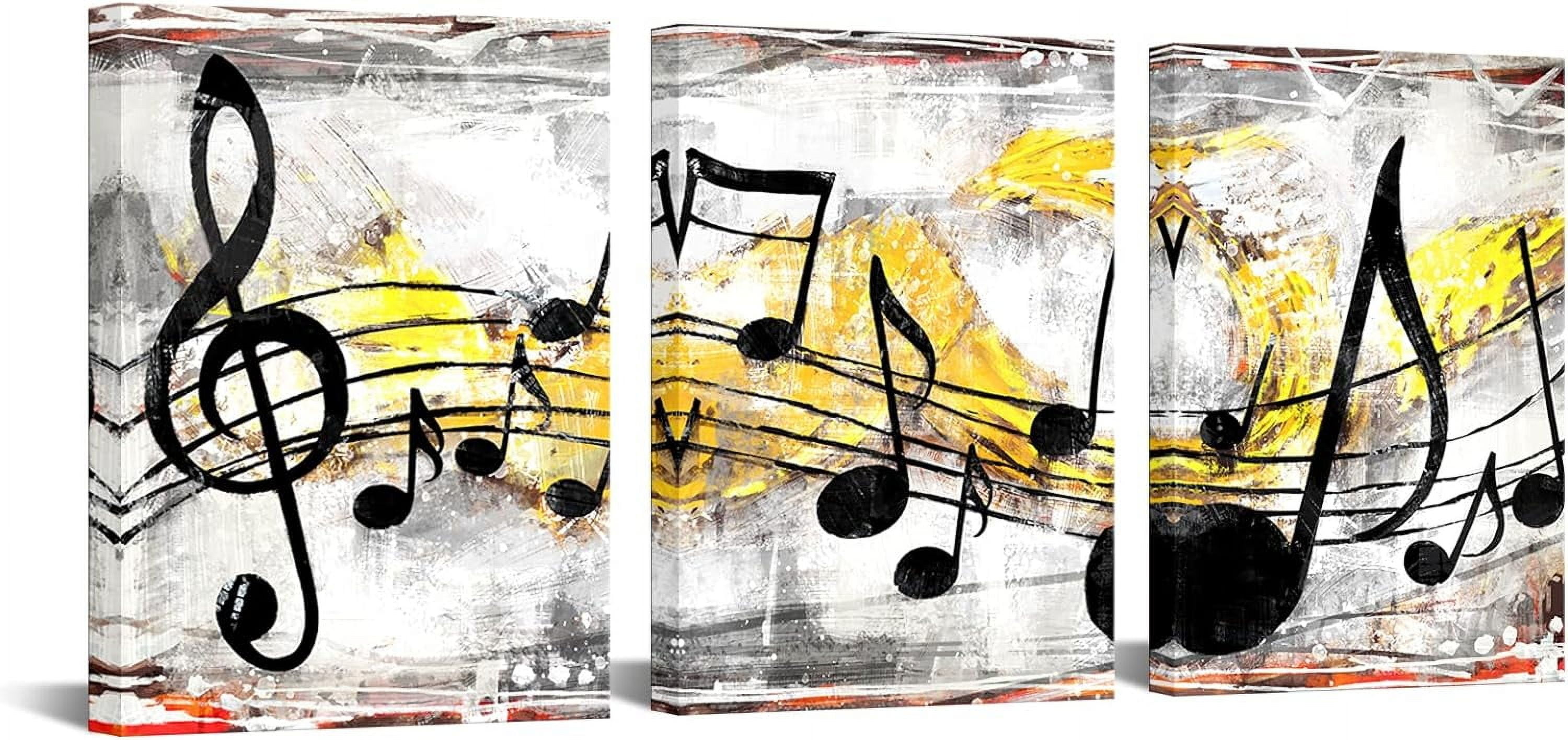 Wall - Music Note Canvas Prints Musical Art Theme Picture Wall Decor ...