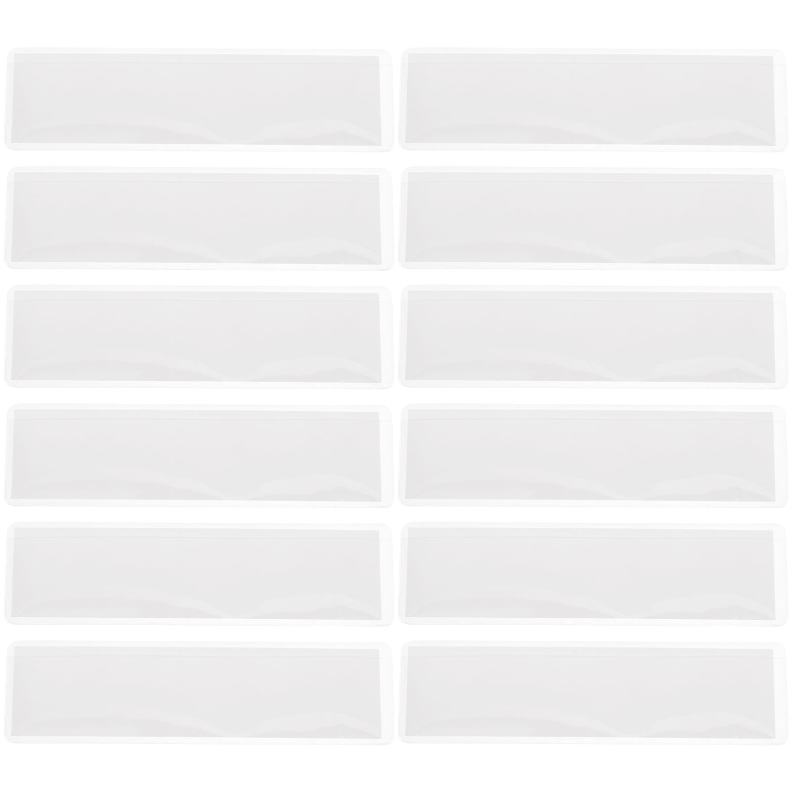 Raindrops Adhesive Index Card Pockets Transparent PVC Label Holders for ...