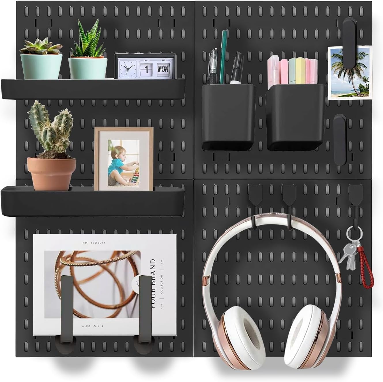 Wall Organizer Peg Board - Elevate And Declutter Your Gaming And Office ...