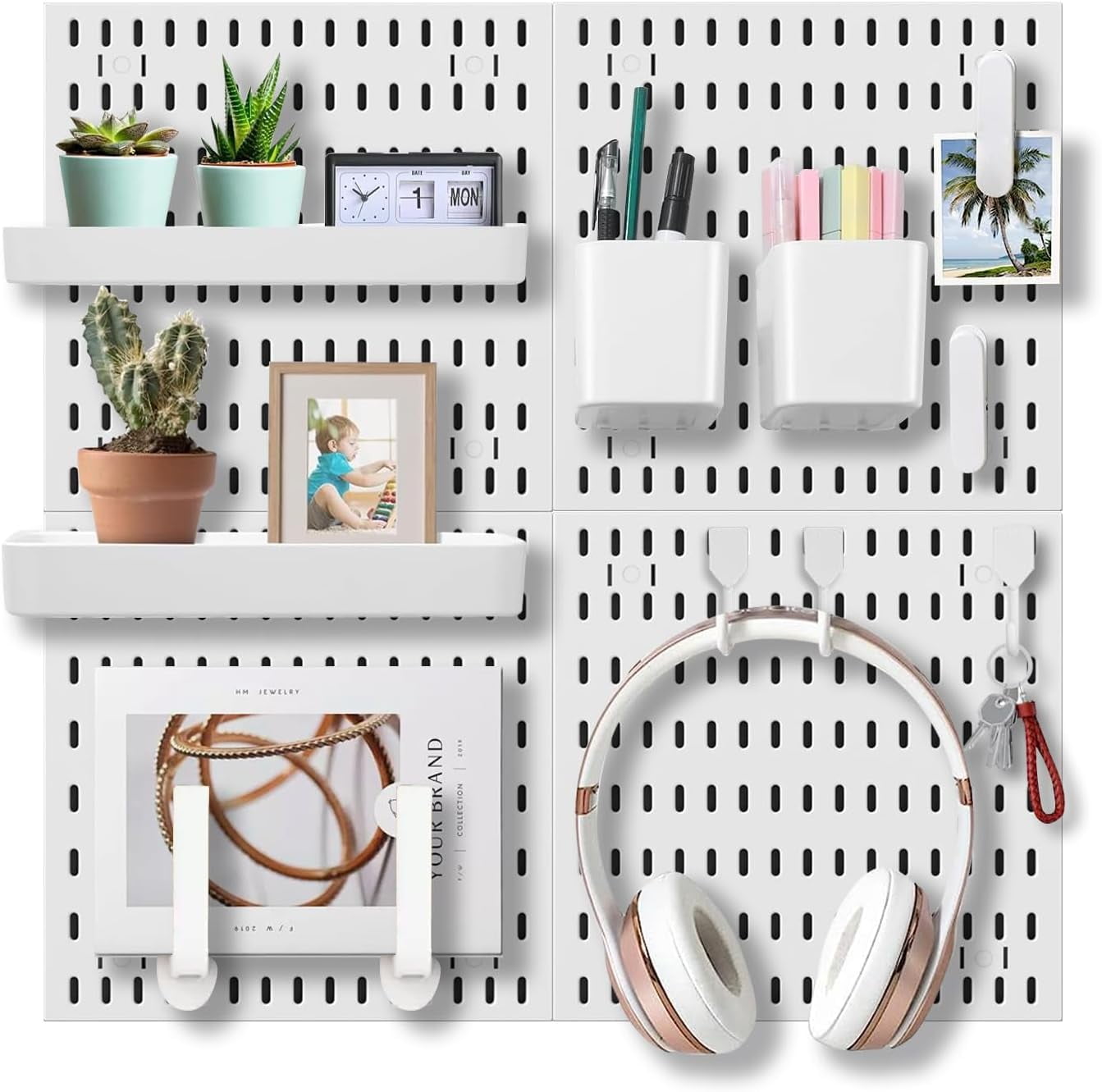 Wall Organizer Peg Board - Elevate And Declutter Your Gaming And Office ...