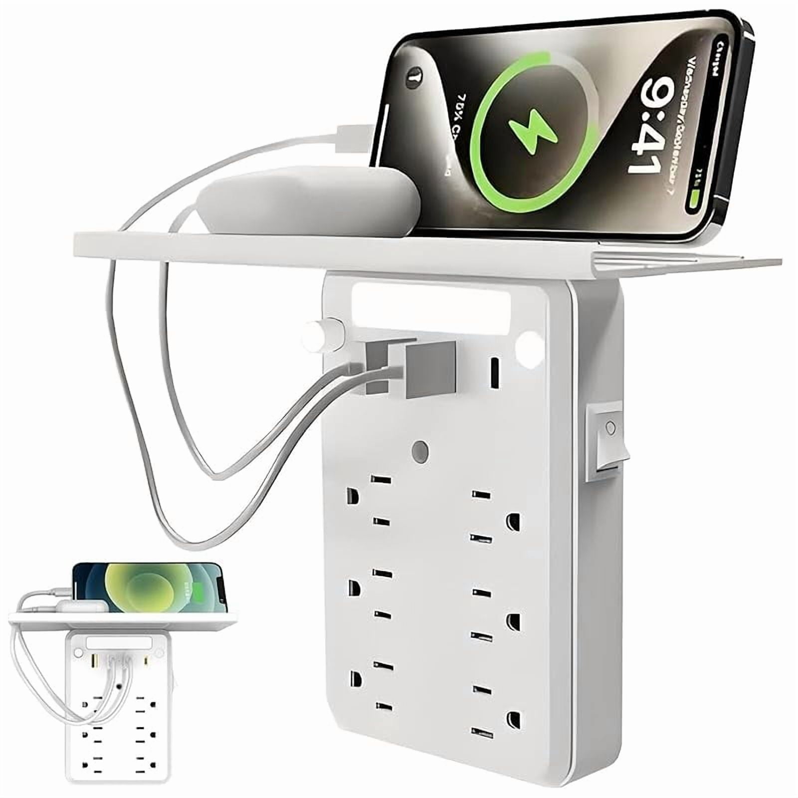 Wall Outlet Extender with Shelf, Flat Wall Outlet Extender with Shelf ...