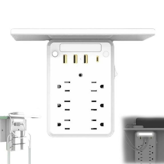 Wall Outlet Extender with Shelf Night, 9 in 1 Outlet Extender with ...