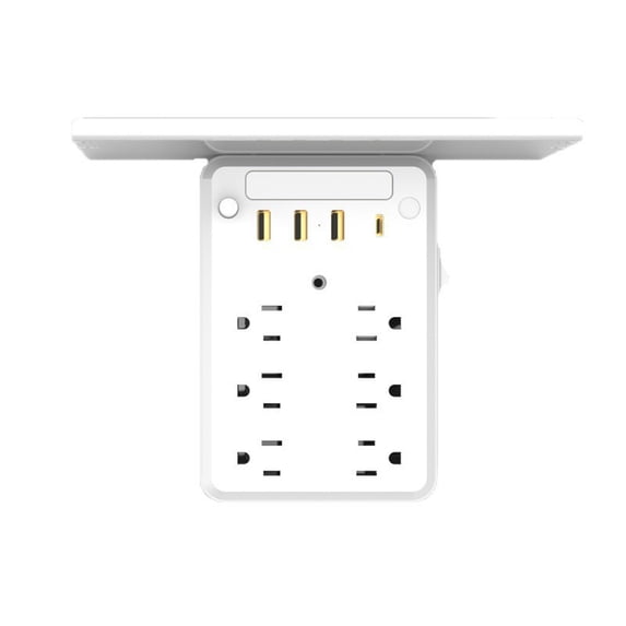 Wall Outlet Extender with Shelf & Night Light - 2026 New 11-in-1 Surge ...