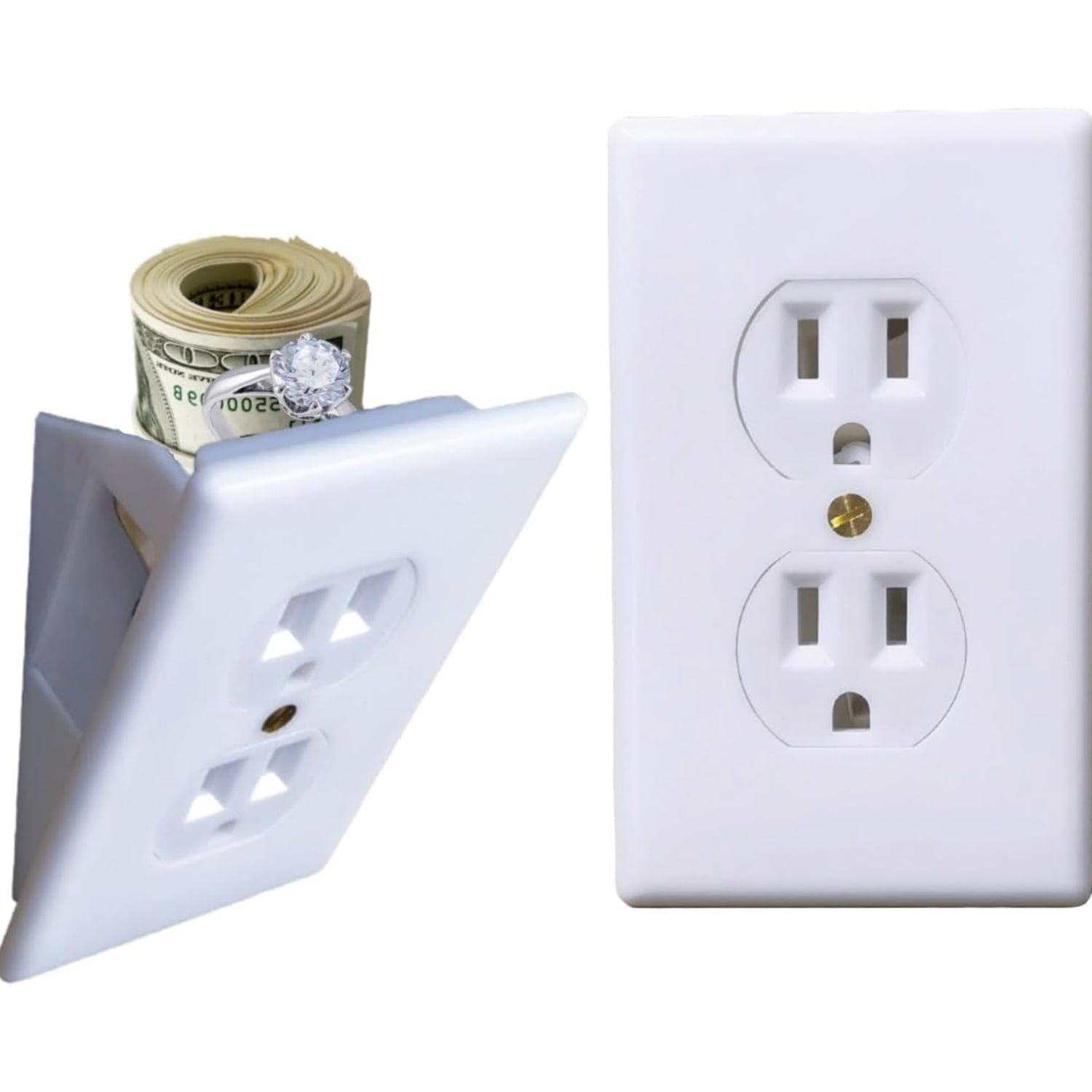Wall Outlet Hidden Safe, BKSDUEH Creative Simulation Socket Key Case ...