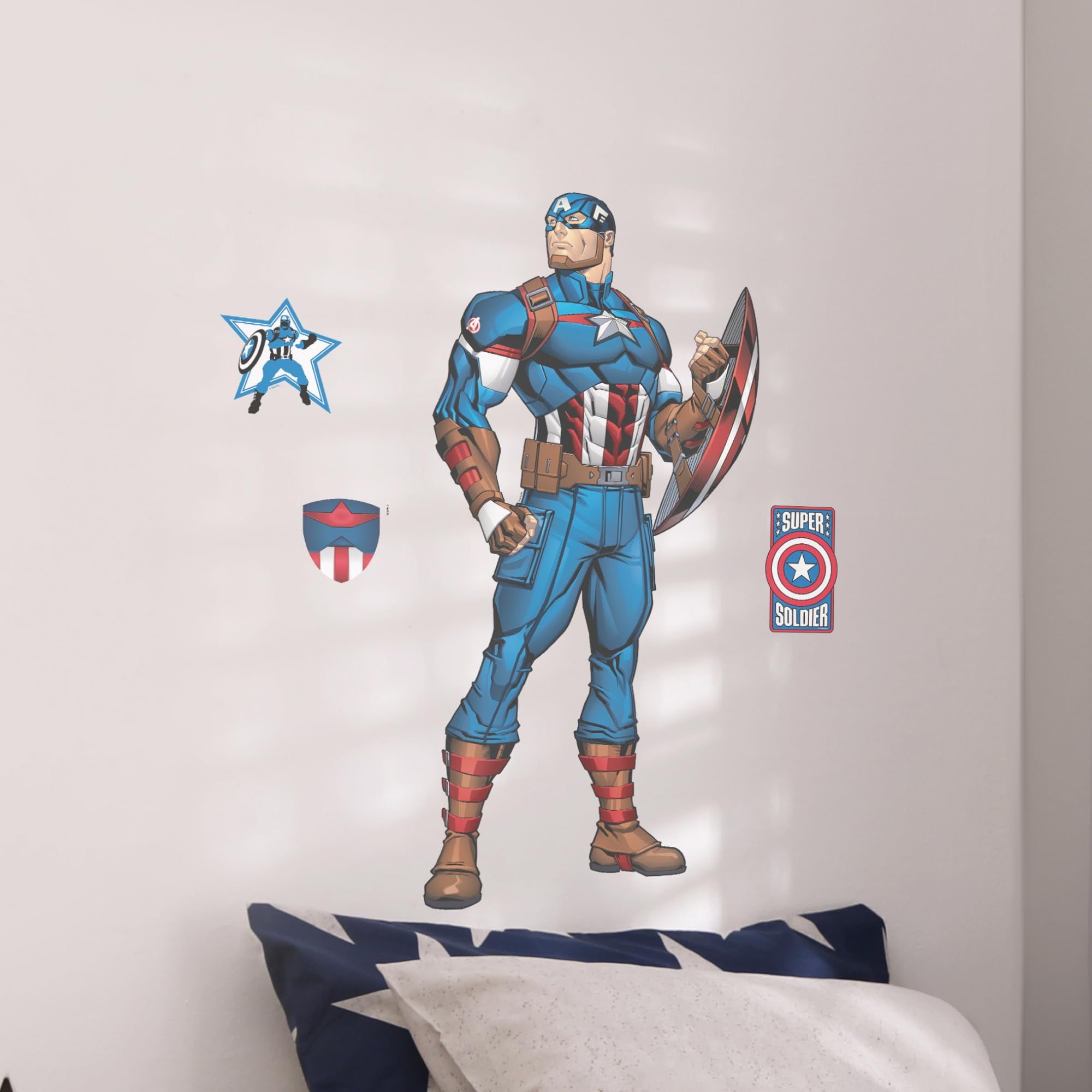 Wall Palz Marvel Captain America Wall Decal - 25" Augmented Reality ...