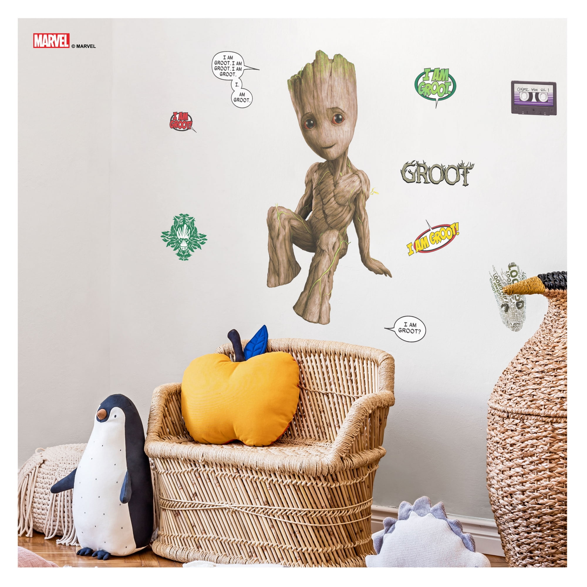 Wall Palz Marvel Guardians of The Galaxy Baby Groot Wall Decal - Groot ...